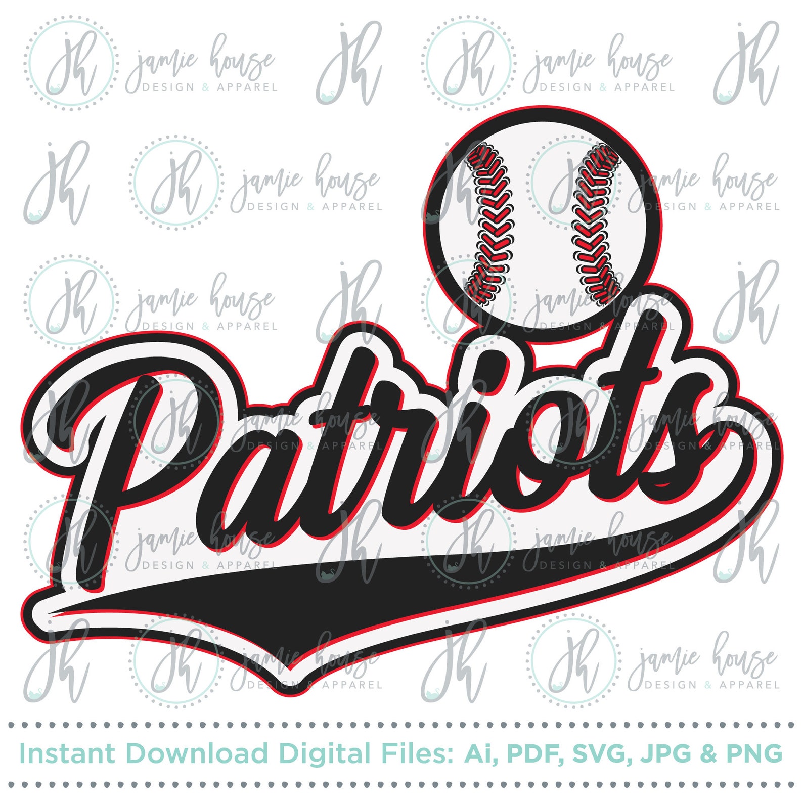 Patriots Baseball Patriots Softball SVG Cut File patriots | Etsy