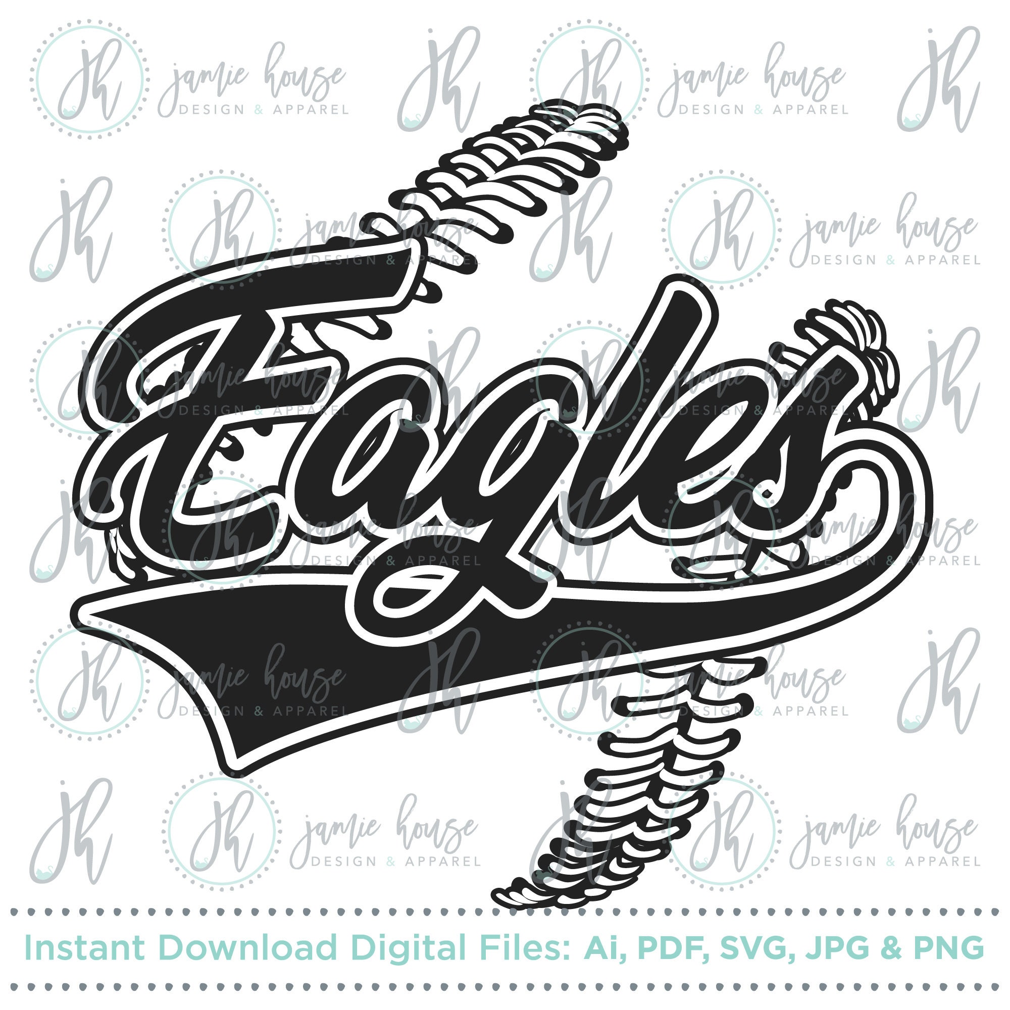 Eagles Baseball Eagles Softball SVG Cut File Baseball | Etsy