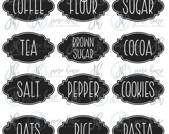 Farmhouse Pantry Labels - Etsy