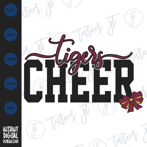 Tiger Cheer Svg - Etsy