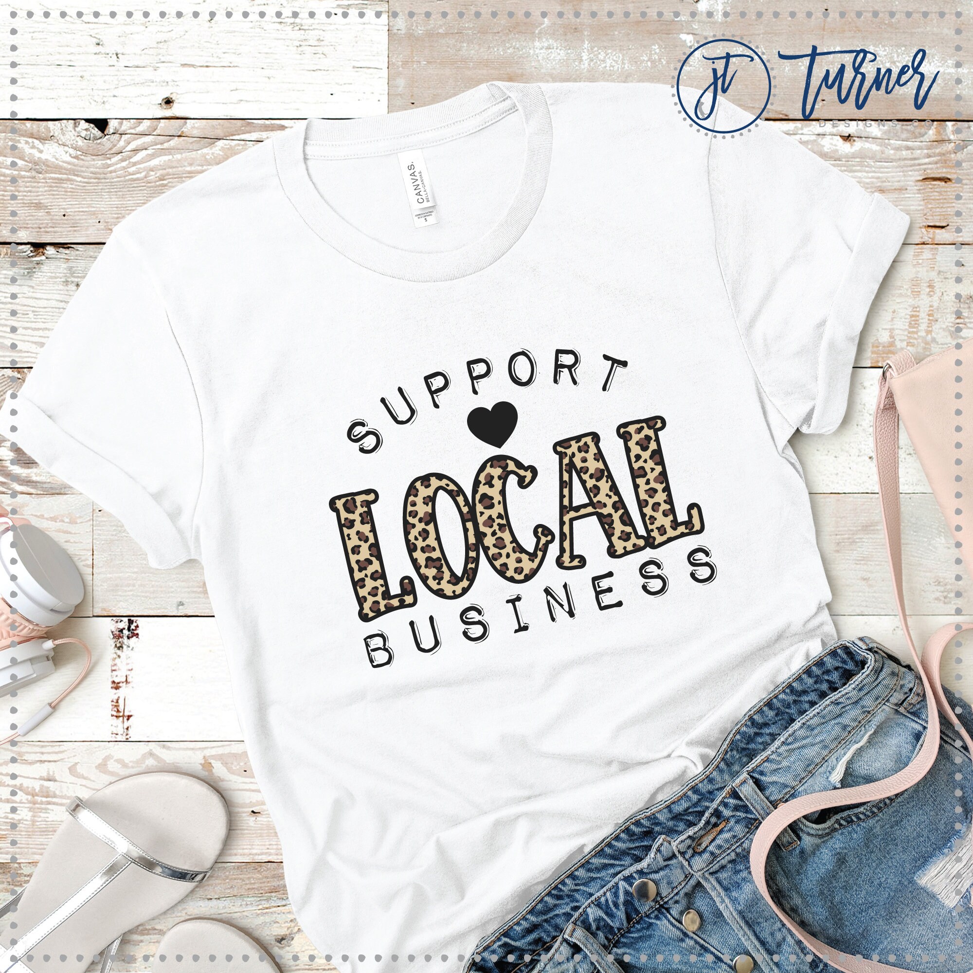 Support Local Businesses SVG Patterned Cut File shop Local - Etsy