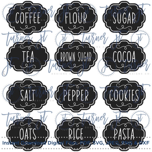 Canister Labels - Etsy