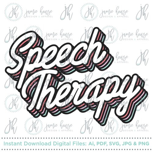 Speech Therapist Svg & Clip Art SLP Speech Language | Etsy