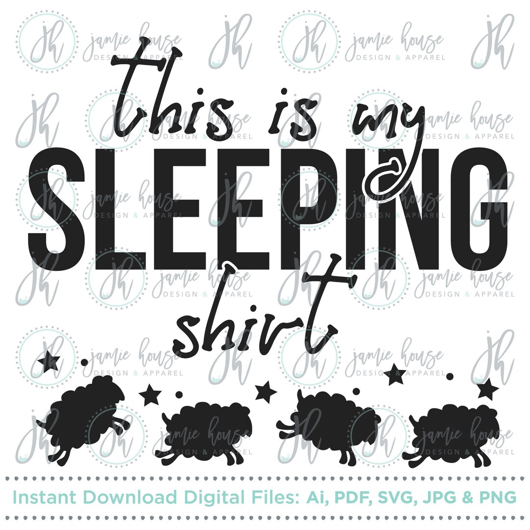This is My Sleeping Shirt SVG Cut File sheep Stars Toddler - Etsy