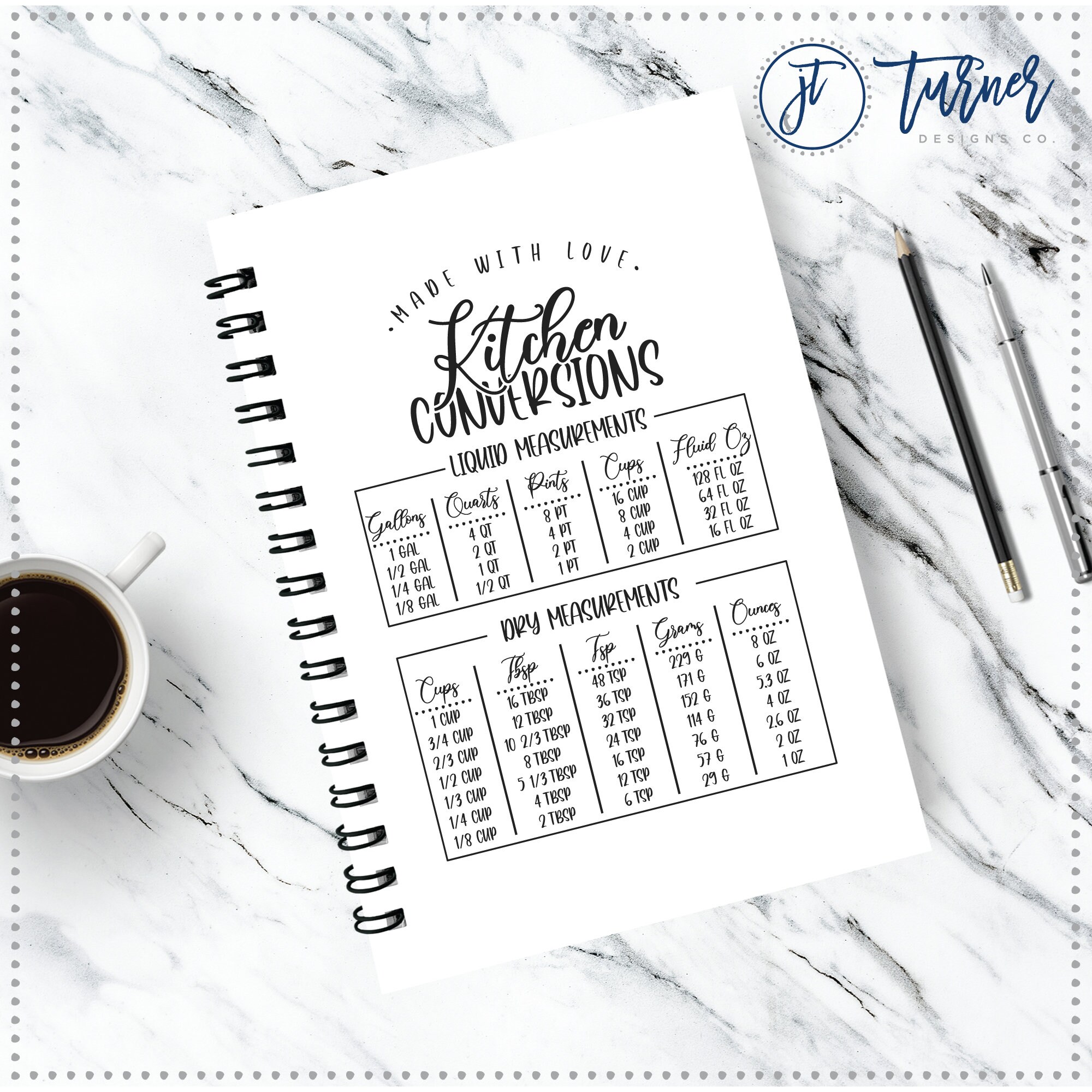 Farmhouse Kitchen Conversion Chart SVG Cut File kitchen - Etsy UK