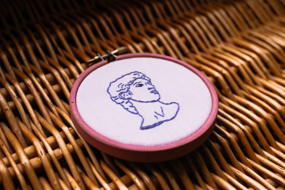 Roman Classical Style Male Bust Embroidery Roman Art Roman Mythology ...