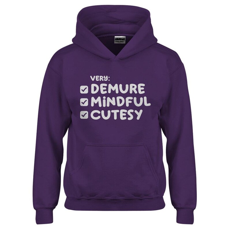 Very Demure, Very Mindful, Very Cutesy Youth Hoodie - Etsy