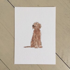 Custom Pet Illustration/simplistic Watercolor Dog Portrait/mini Dog ...