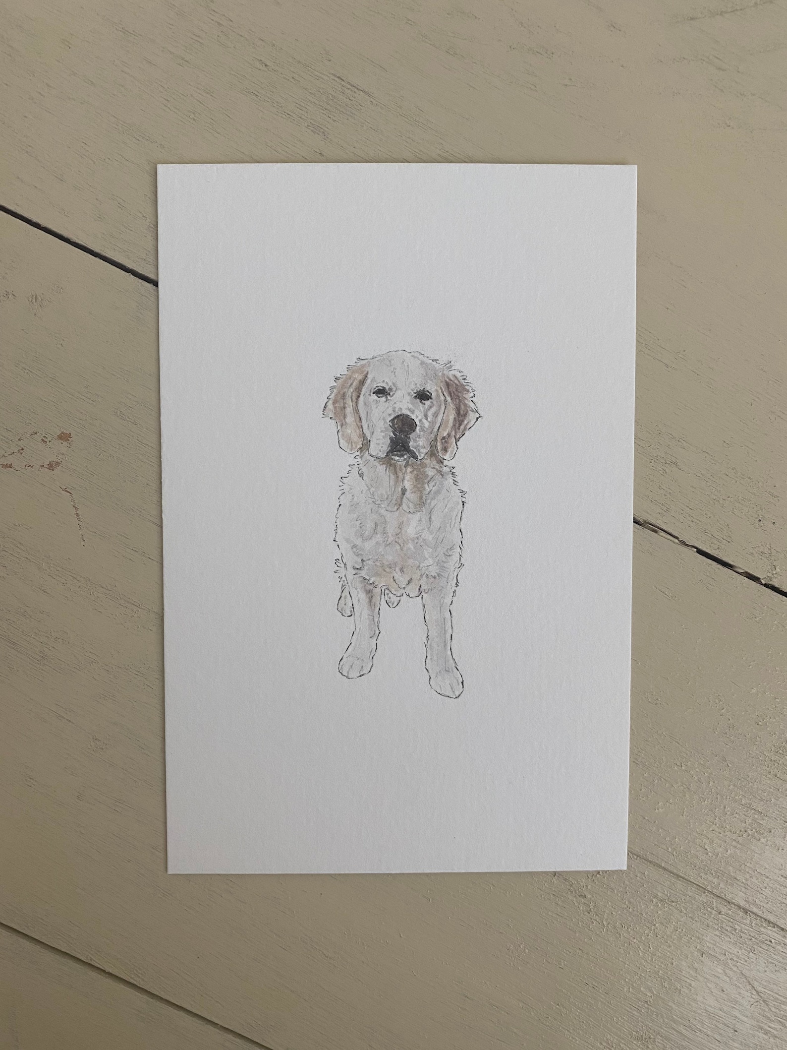 Custom Pet Illustration/simplistic Watercolor Dog - Etsy