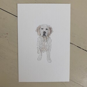 Custom Pet Illustration/simplistic Watercolor Dog Portrait/mini Dog ...