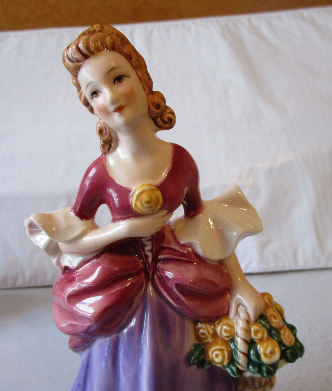 Vintage Goebel Hummel West Germany lady Holding Basket With Flowers ...