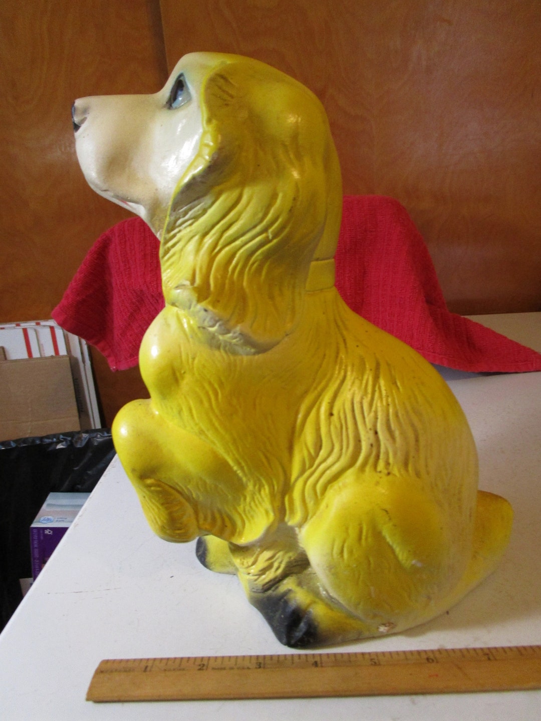 Vintage Carnival Chalkware Mid Century Yellow Cocker Spaniel Dog ...