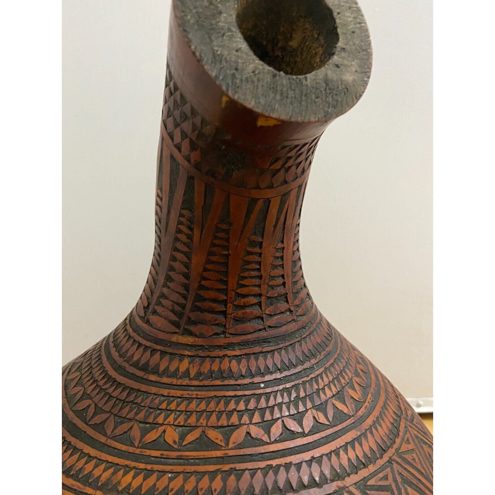 Wooden Hand Carved Big Calabash With Elephant Motif 18 Height - Etsy