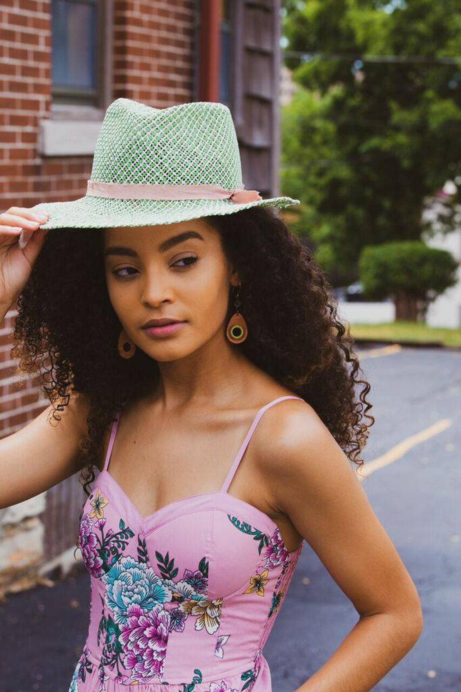 Avocado Inspired Green Teardrop Shaped Red Cedar Wood Drop Earrings ...