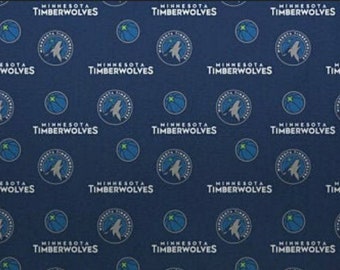 Timberwolves Fabric - Etsy