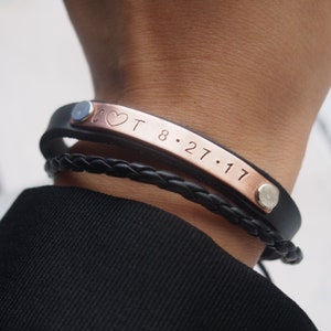 Personalized Bracelet Customized Bracelet Leather Bracelet - Etsy Singapore