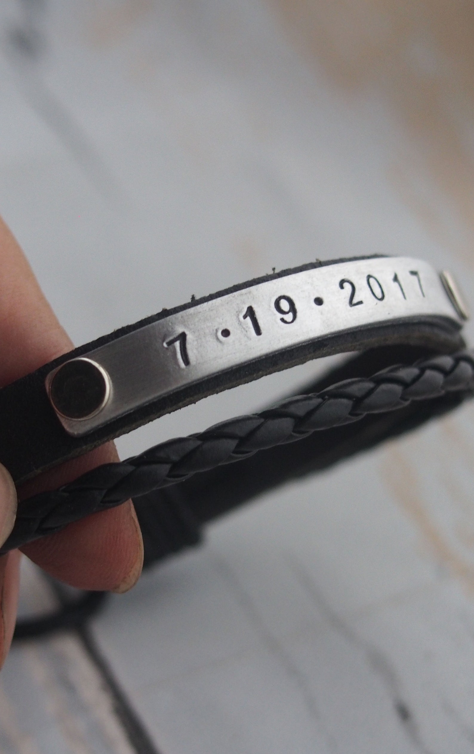 Custom Leather Bracelet, Personalized Bracelet, Custom Bracelet ...