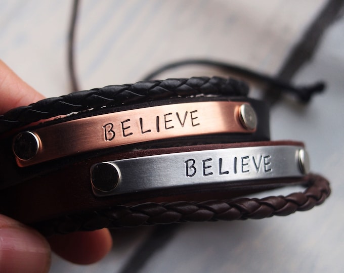 Couples Bracelets Leather, Custom Relationship Bracelet, Cusotmized ...