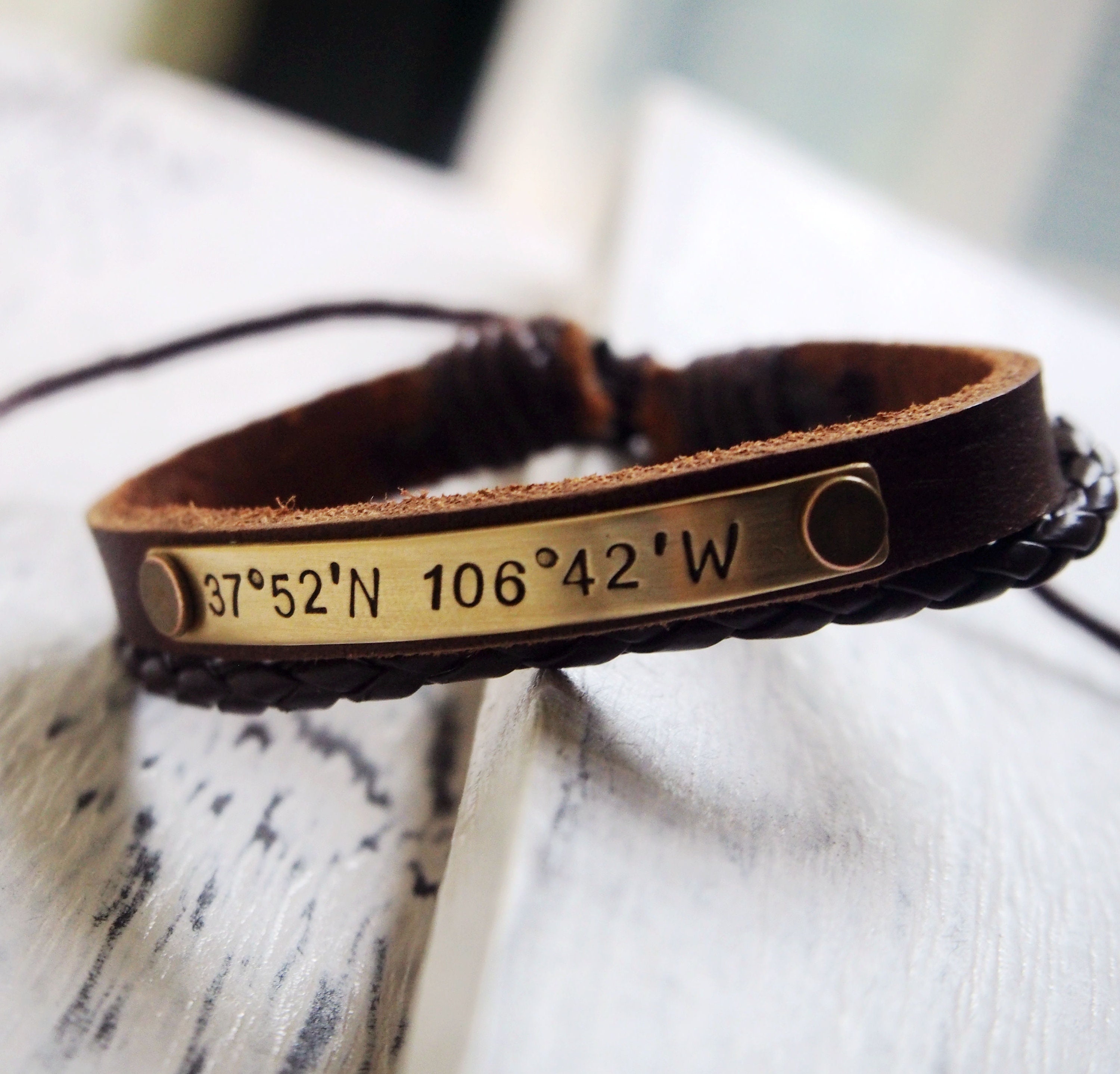 Personalized bracelet customized bracelet leather bracelet | Etsy