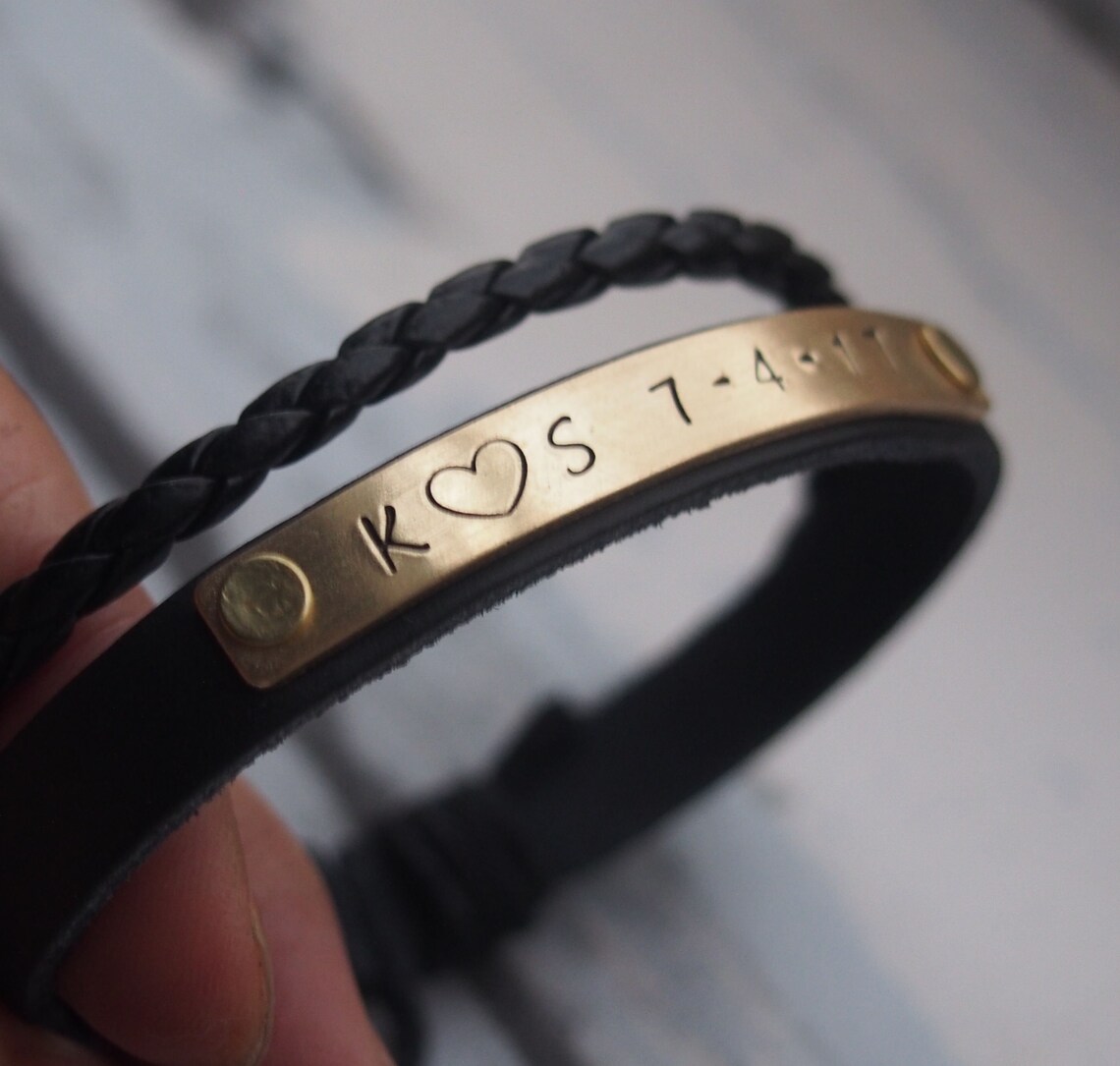Customized Bracelet Personalized Bracelet Leather Bracelet - Etsy Singapore
