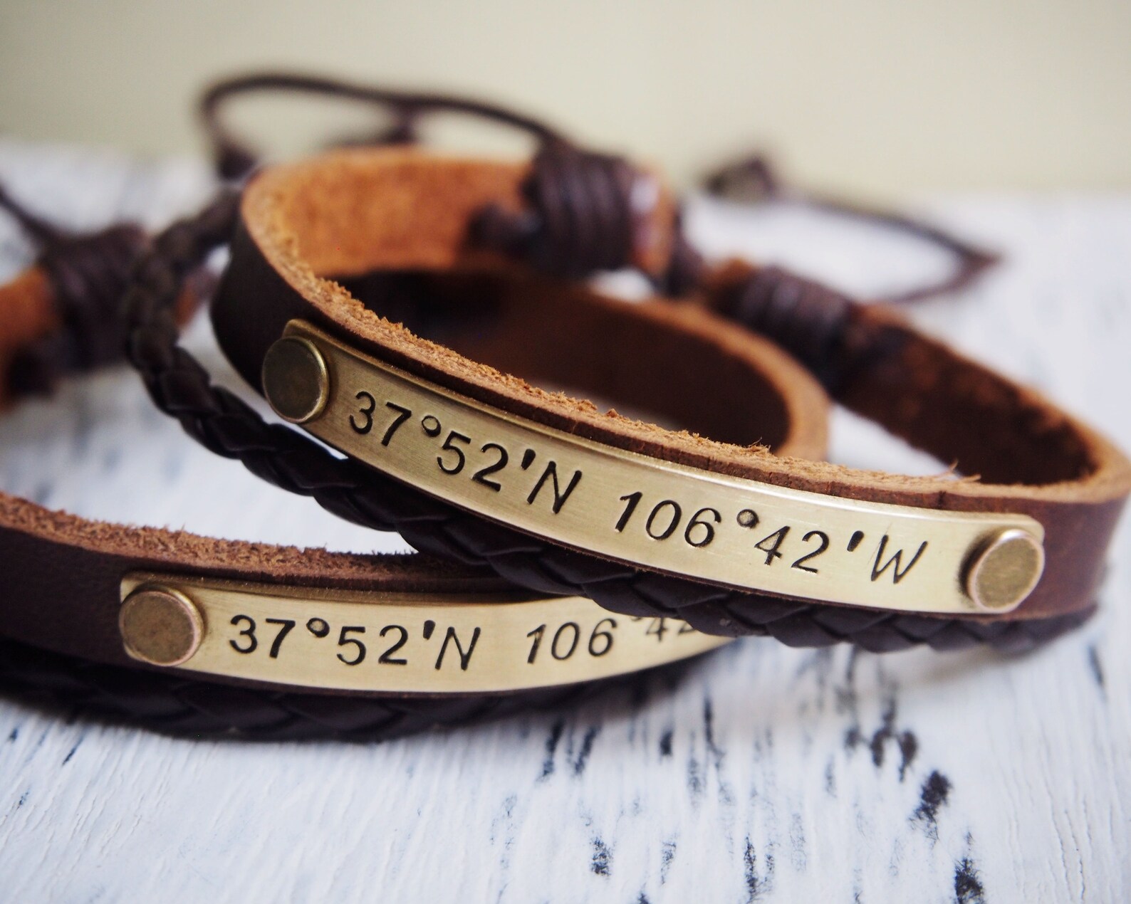 Personalized bracelet customized bracelet leather bracelet | Etsy