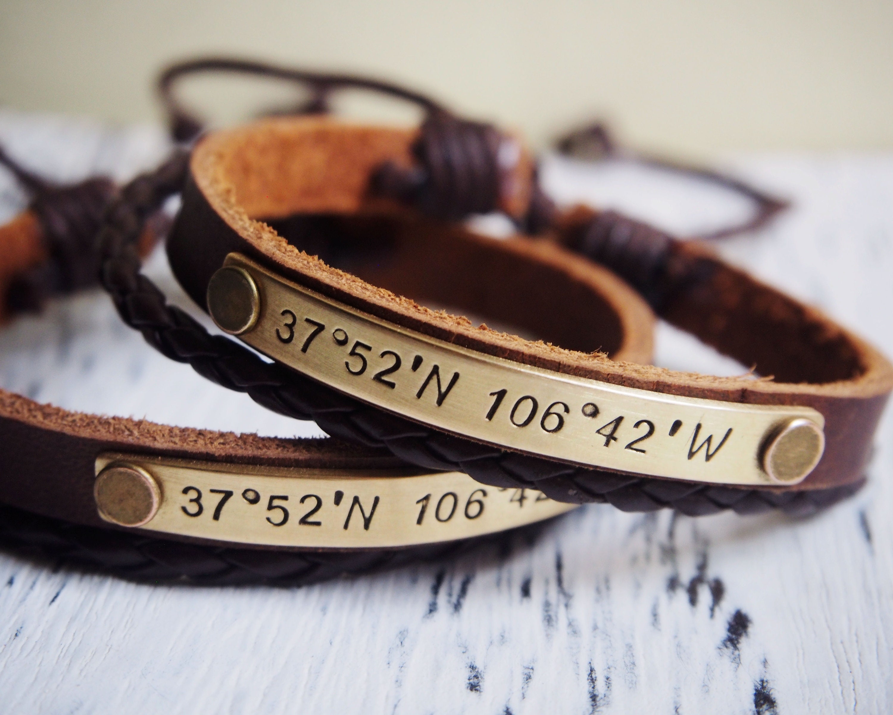 Personalized bracelet customized bracelet leather bracelet | Etsy