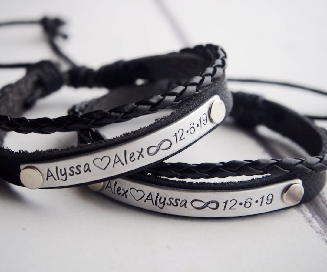 Custom Couples Bracelets, Personalized Couples Bracelets, Personalized ...