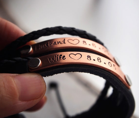 Husband Wife Couples Bracelets Couples Leather Bracelets Couples Gifts Couples Anniversary Gifts Wedding Anniversary Gift Couple Goal Etsy