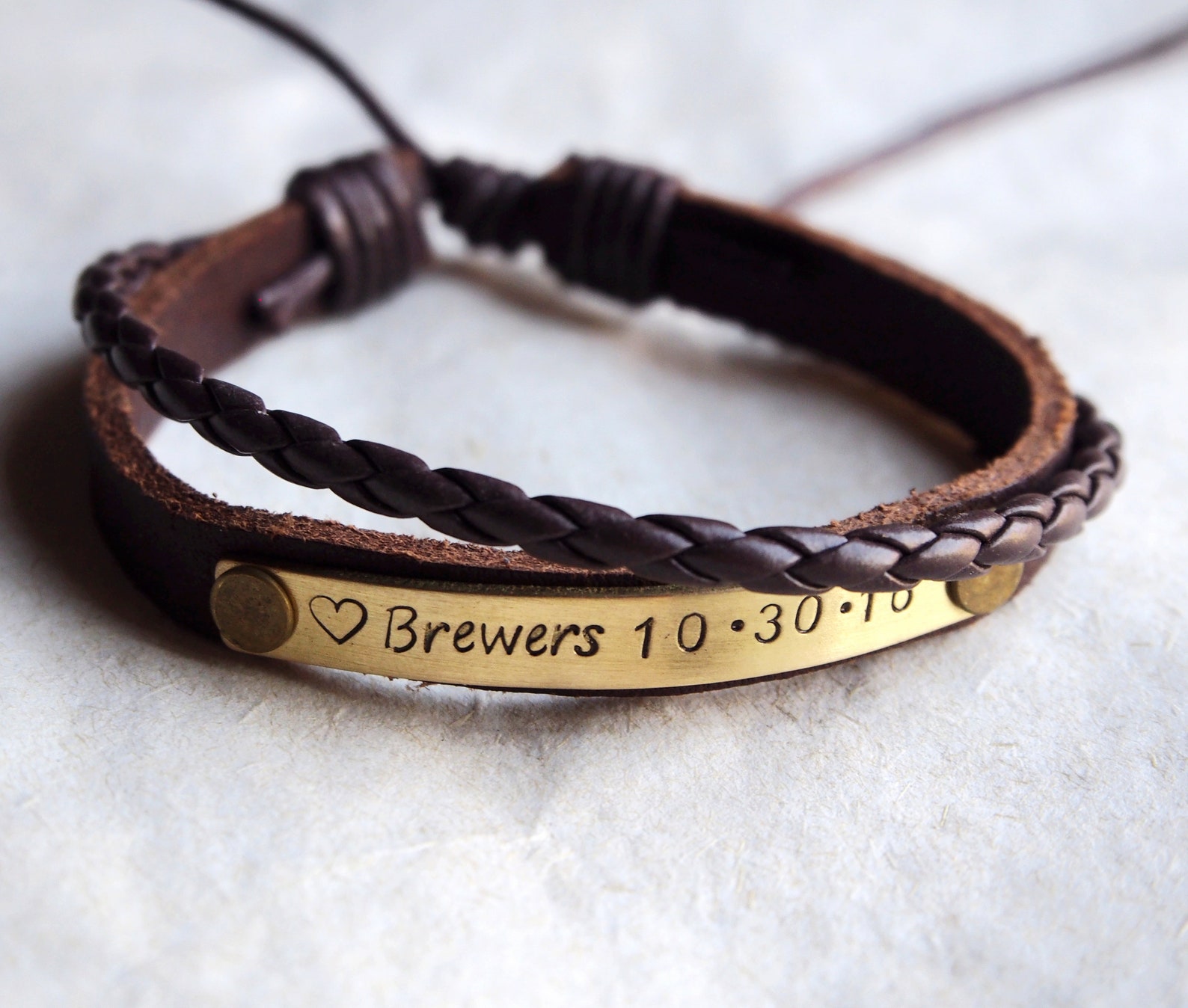 Custom Bracelet, Custom Leather Bracelet, Personalized Leather Bracelet ...