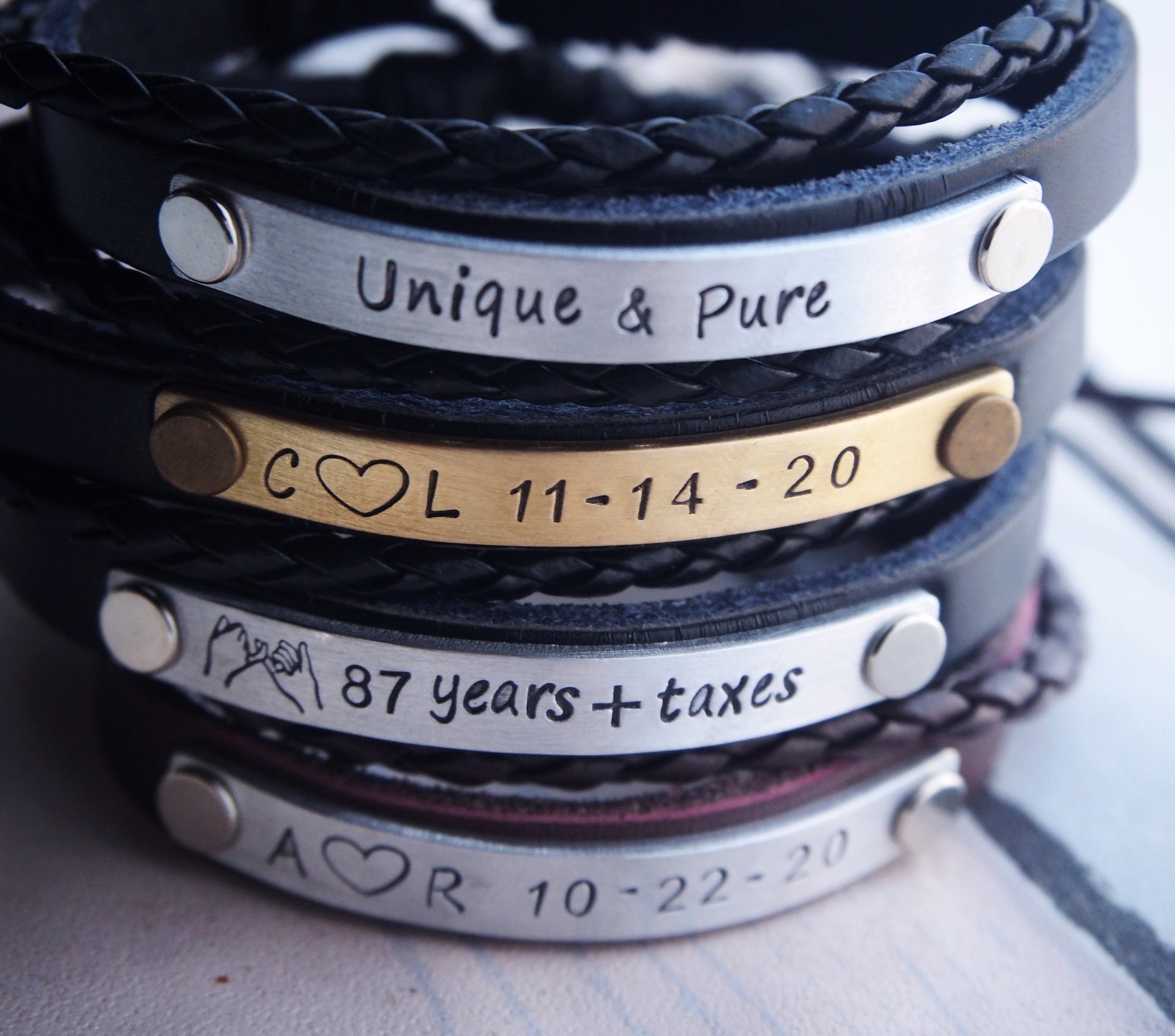 Personalized Engraved Bracelets, Customized Bracelet, Engraved Bracelet ...