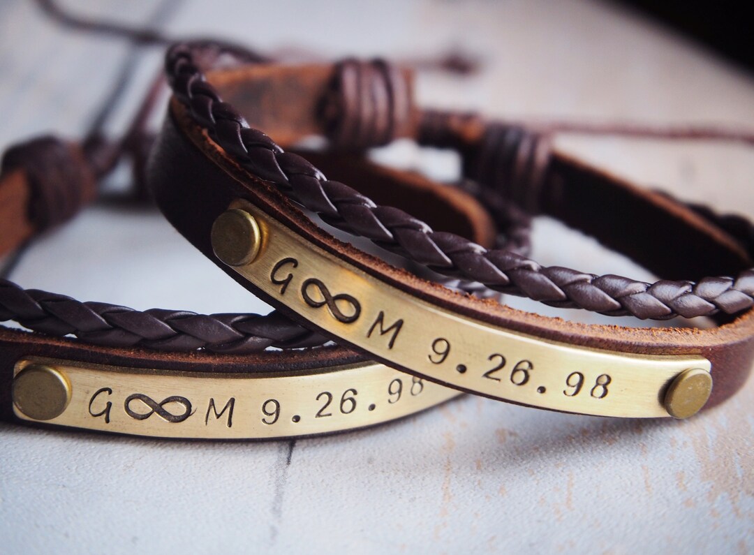 Infinity Love Couples Bracelets, Leather Couple Bracelets, Anniversary ...