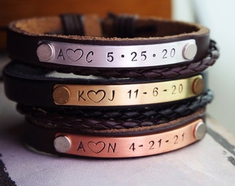 Personalized Bracelet Customized Bracelet Leather Bracelet - Etsy Singapore