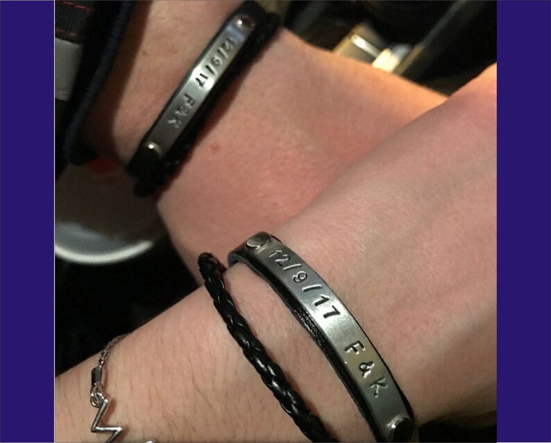 Personalized Couples Matching Bracelets, Couples Bracelet Set, Custom ...