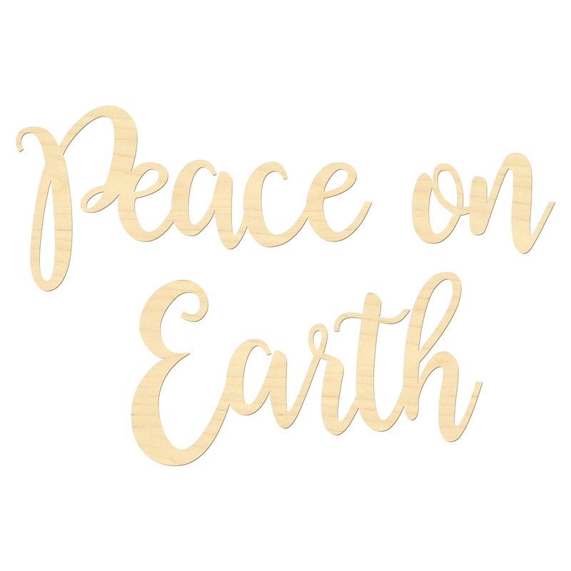 Peace on Earth Sign - Etsy