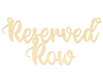 Reserved Row Sign | Etsy