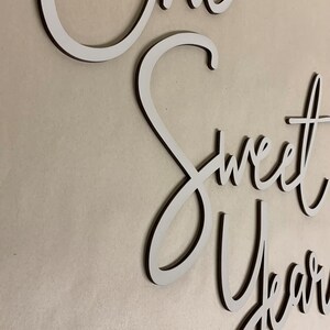 One Sweet Year Sign- First Birthday Backdrop- Wooden Cutout - Etsy