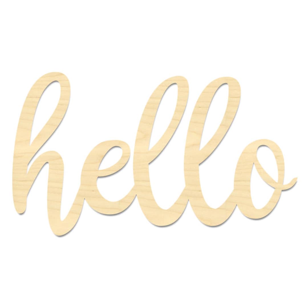 Hello Word Sign- Laser Cut Hello- Hello - Etsy