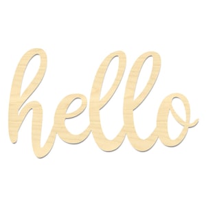Hello Word Sign- Laser Cut Hello- Hello - Etsy
