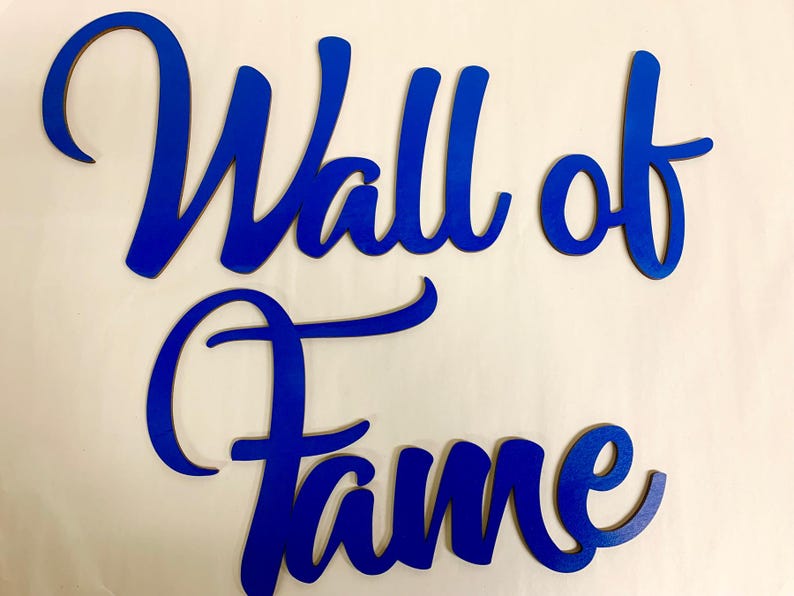 Wall of Fame Sign-wooden Wall of Fame Laser Cut Wording - Etsy