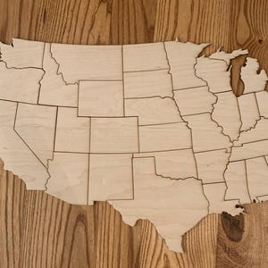 USA Map- 50 Individual States Cutout - Etsy