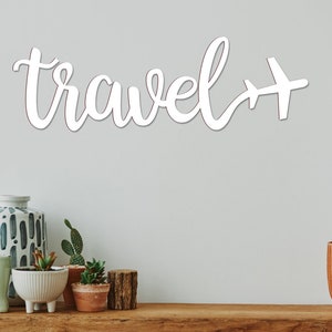 Travel Sign- Travel Sign With Airplane- Adventure Sign - Etsy