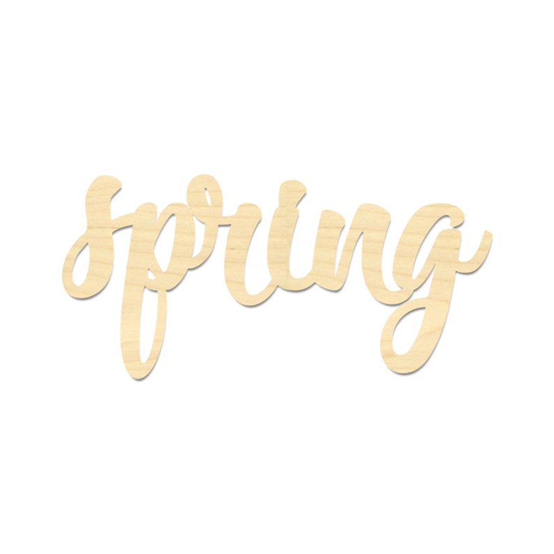 Spring Wording Sign Spring Cut Out Wording Spring Decor - Etsy
