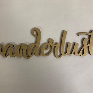 Wanderlust Wanderlust Laser Cut Wording - Etsy