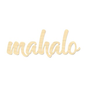 Mahalo Sign Mahalo Laser Cut Wording Thank You - Etsy