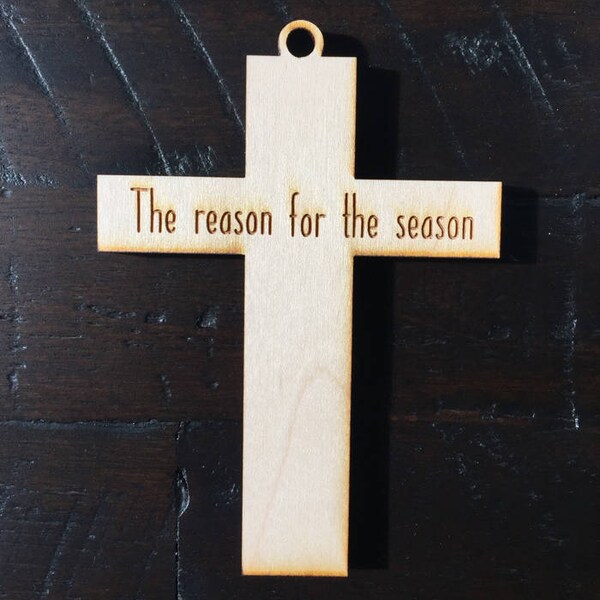 Jesus is the Reason for the Season Wooden Ornaments - Etsy