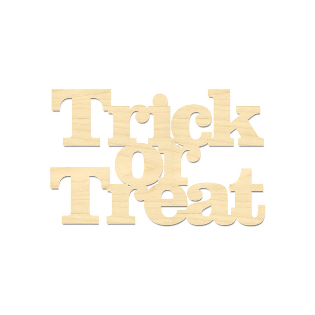 Trick or Treat Sign- Halloween- Laser Cut Halloween Sign - Etsy