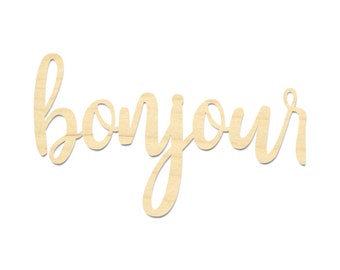 Bonjour Sign - Etsy