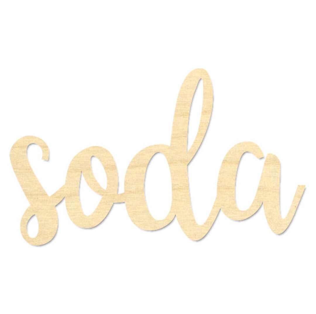 Soda Sign Laser Cut Soda Wording - Etsy