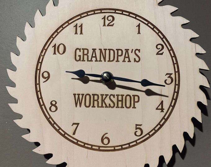 18" TOOL TIME Circular Saw Blade Wall Clock Metal Art Decor - Handmade ...