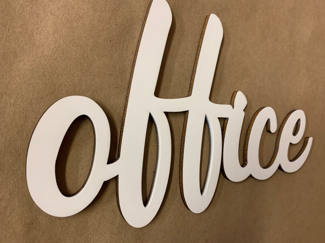 Office Wording Sign Laser Cut Office Wording Office Decor - Etsy
